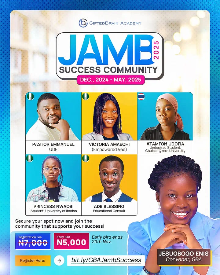 JAMB Success Community - GBA